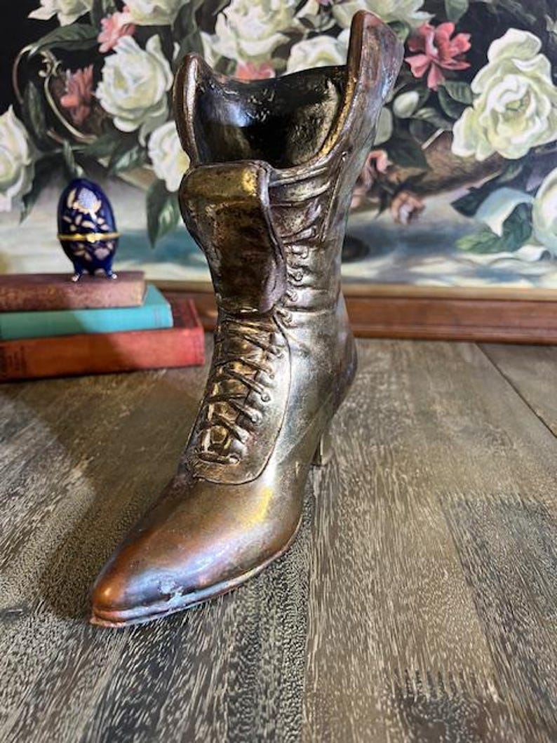 Vintage Victorian Brass Boot - Taiwan Made - (9.5x8 Inches) - Etsy