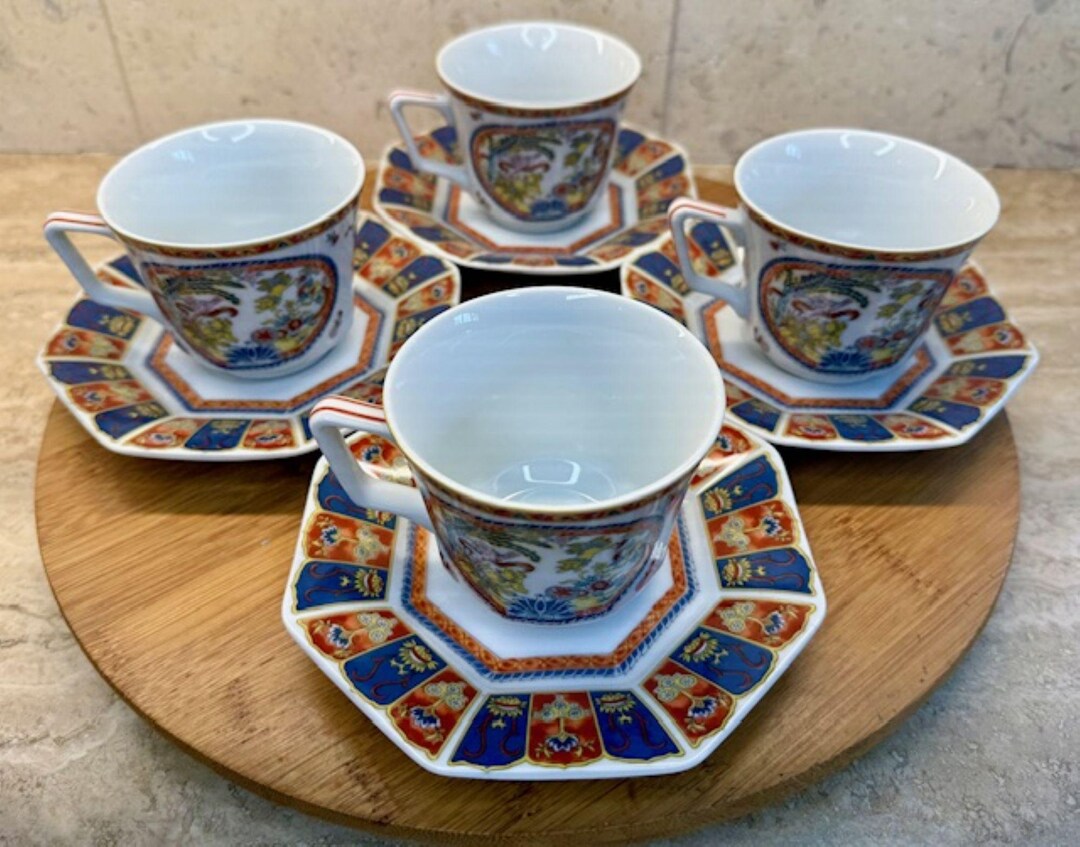 Vintage Ardalt Japan Porcelain Imari Teacup and Saucer Set – Pattern ...