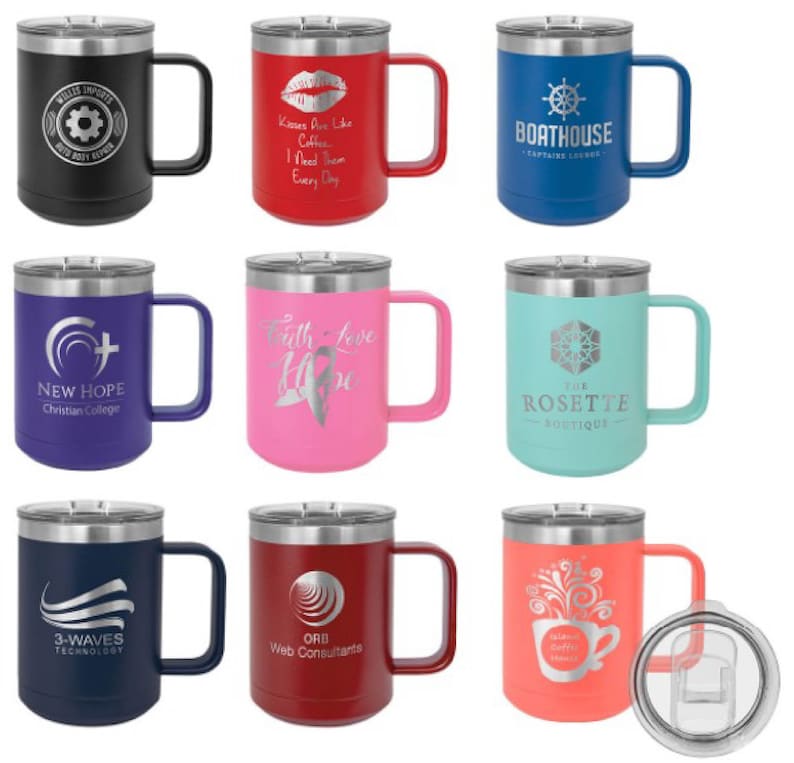 Design Your Own Coffee Mug With Slider Lid Customized Coffee - Etsy