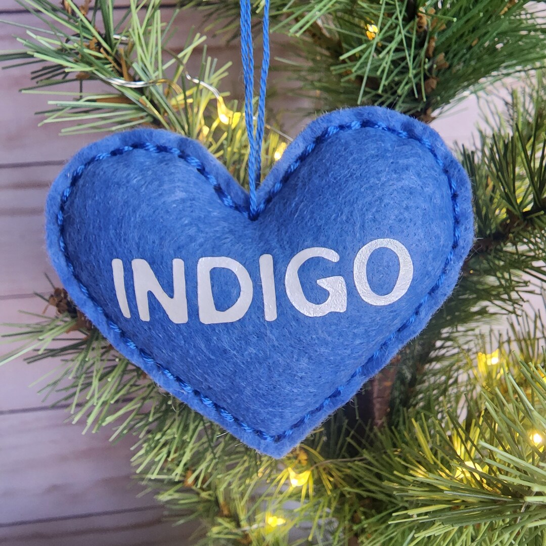 INDIGO by RM Heart Ornament - Etsy