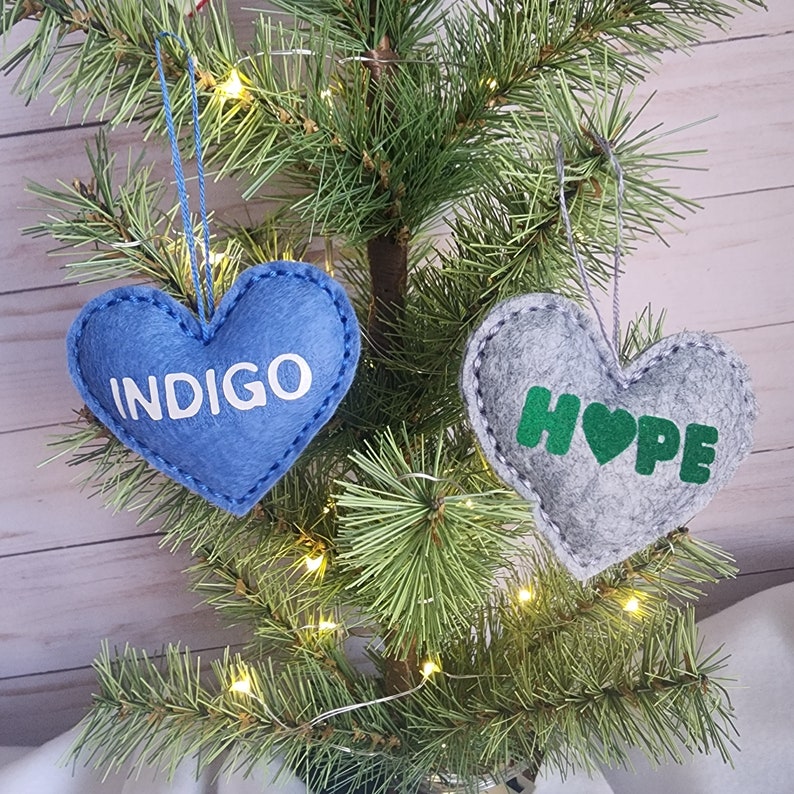 INDIGO by RM Heart Ornament - Etsy