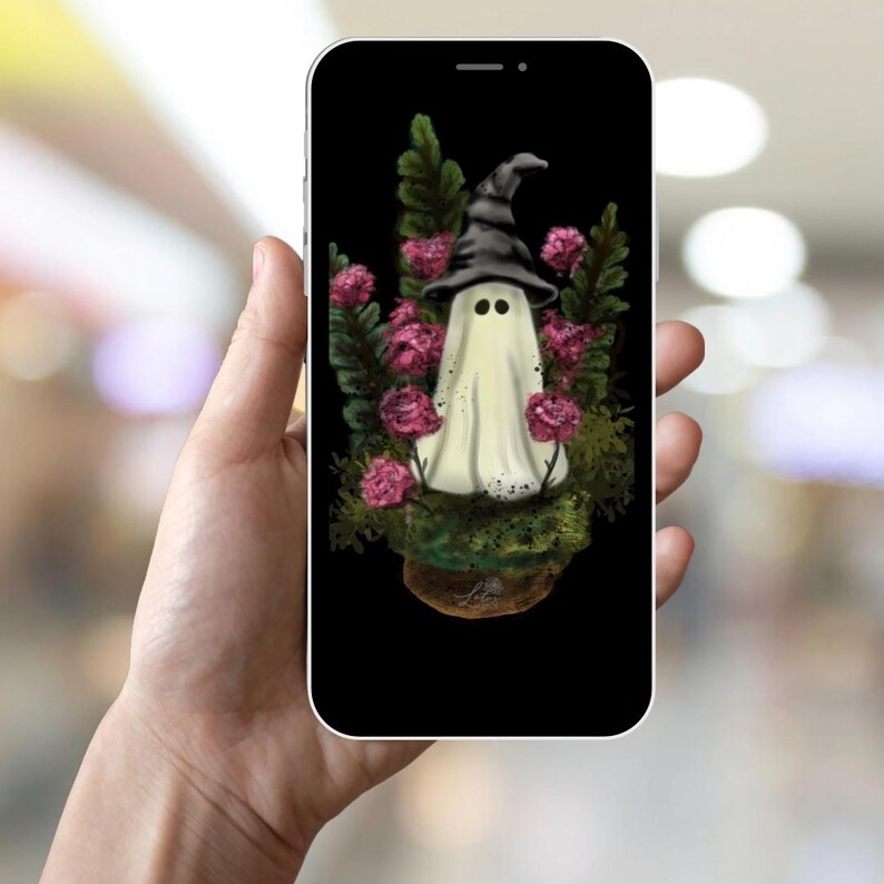 Cottage Core Ghost Witch Wallpaper digital Download - Etsy