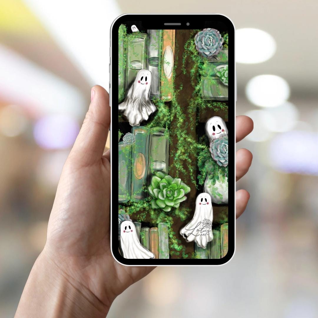 Ghost Bookshelf No. 1 Wallpaper digital Download - Etsy