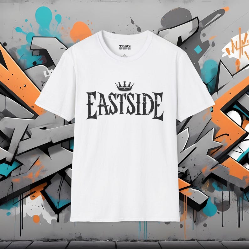 Eastside Graffiti Tee - Unisex Adult T-shirt With Gangsta Tattoo-style ...