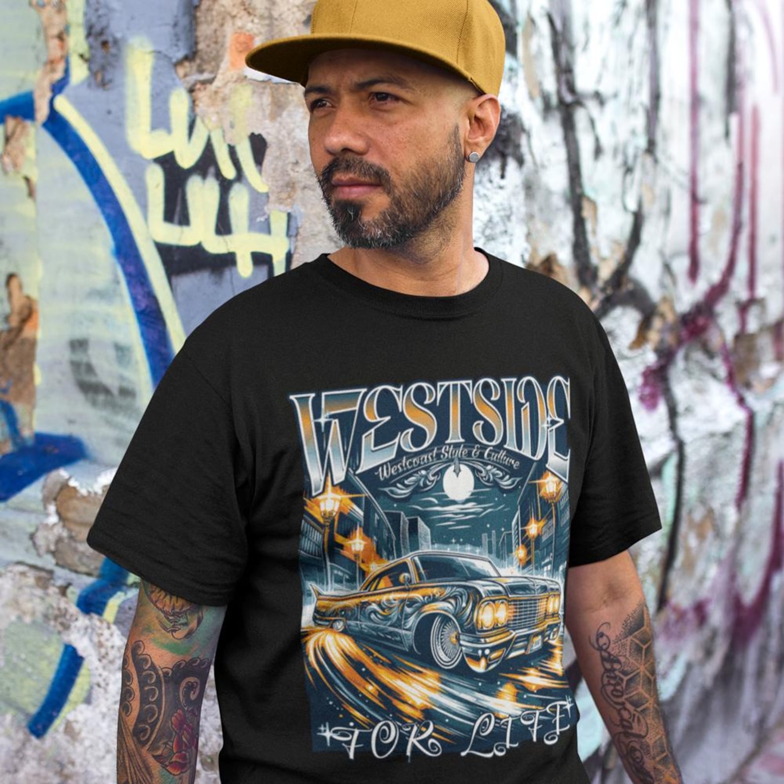Westside for Life Lowrider Tee Gangsta Style West Coast Hip Hop Rap ...