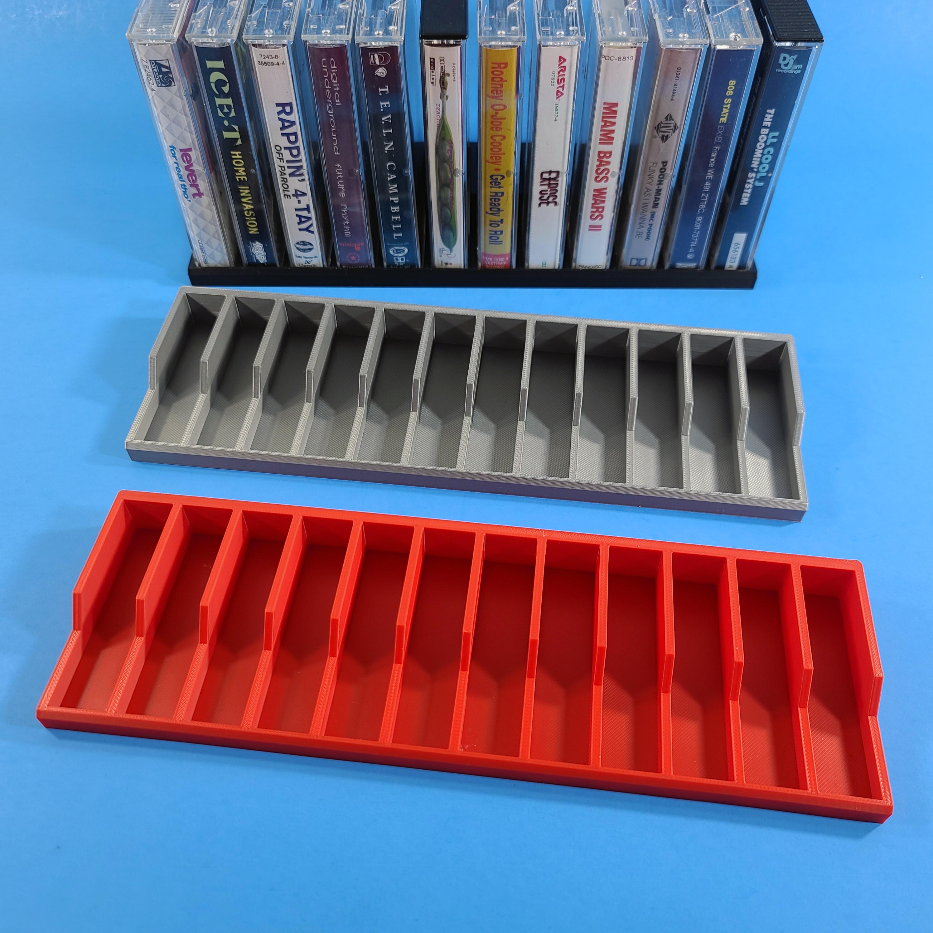 Retro Cassette Tape Storage Rack – 3d-printed Organizer, Holds 12 Tapes ...