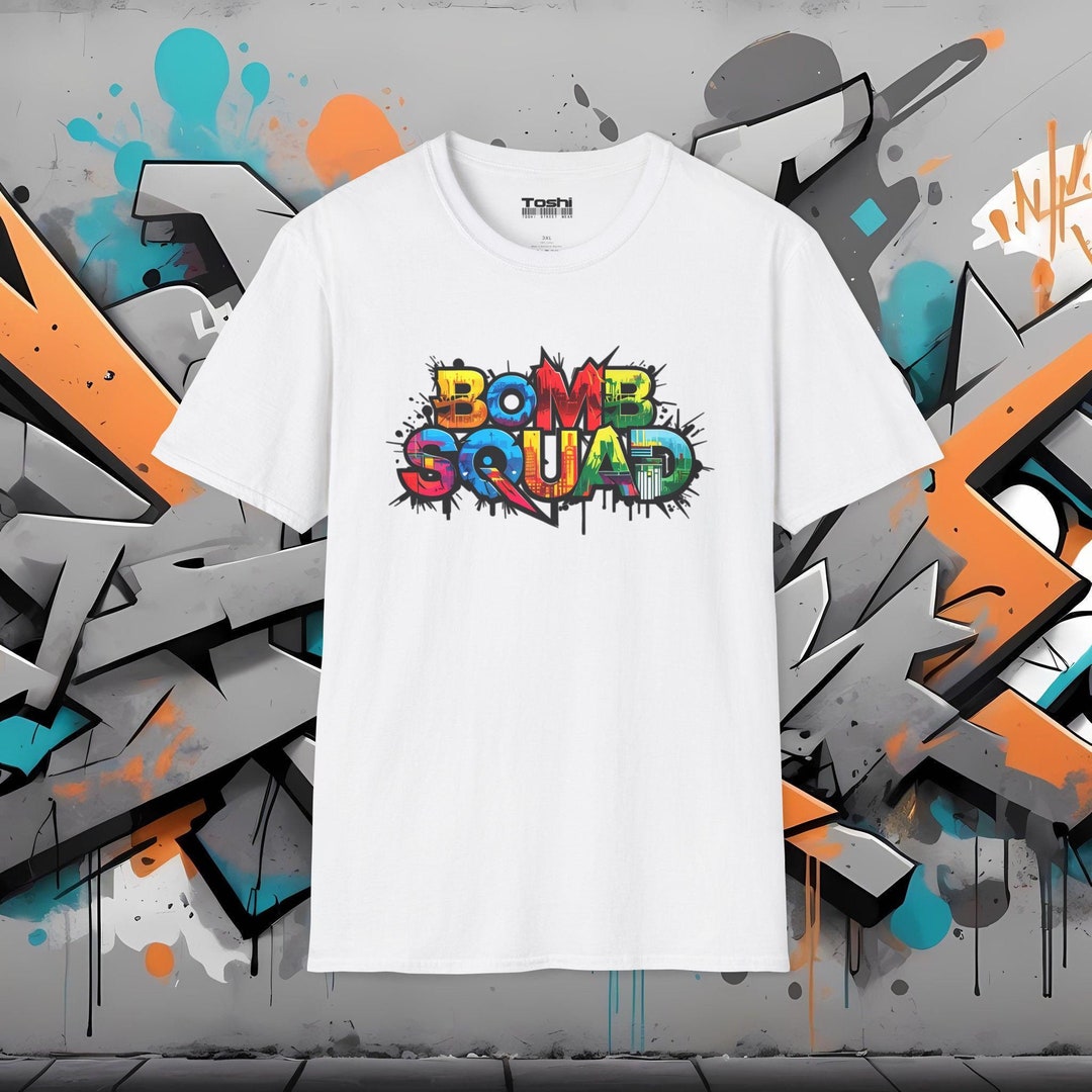 Bomb Squad Graffiti Tee Unisex T-shirt Old School Graffiti Urban Hip ...