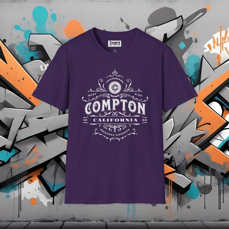 Compton California Tee - West Coast Gangsta Rap - Westside Hip Hop OG ...