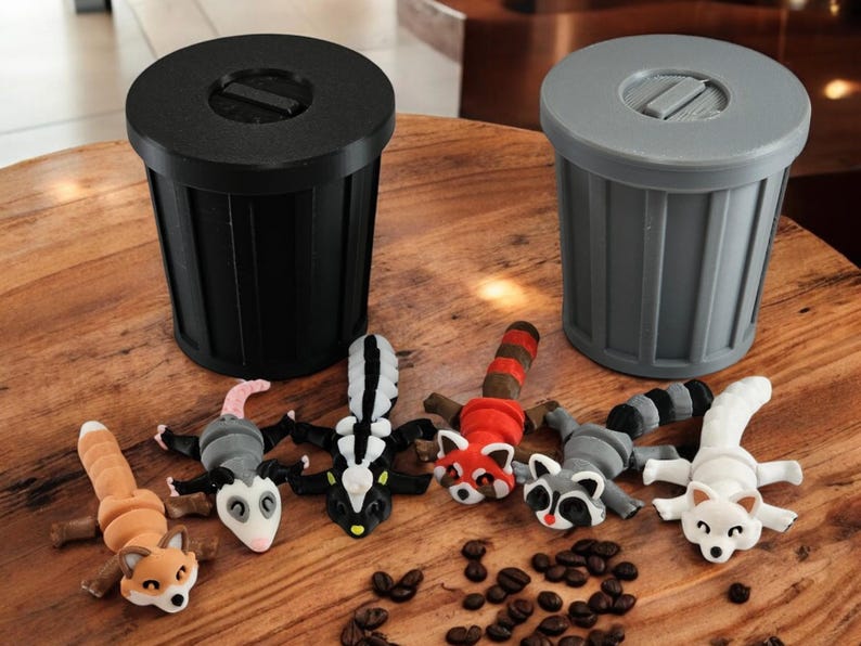 3D Printed Woodland Animal Toys, 6-piece Set With Articulated Bodies ...