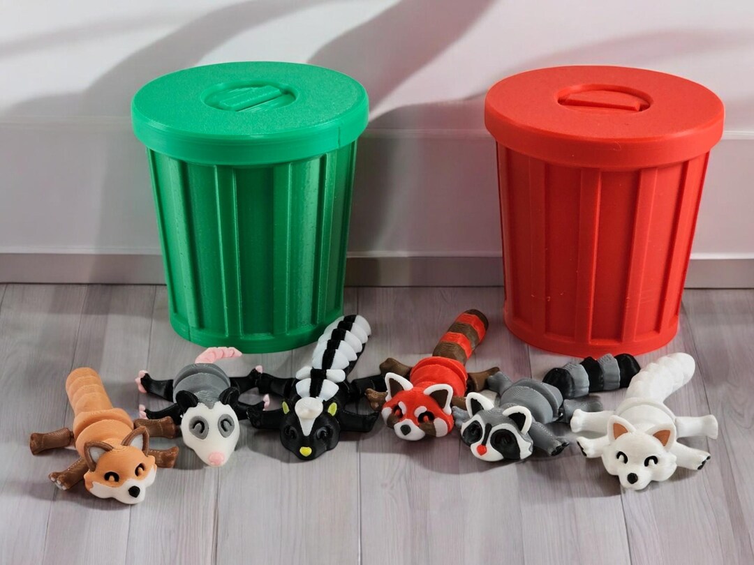 3D Printed Woodland Animal Toys, 6-piece Set With Articulated Bodies ...