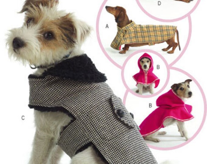DOG COAT PET Sewing Pattern - Four Styles of Dogs Coats - Etsy
