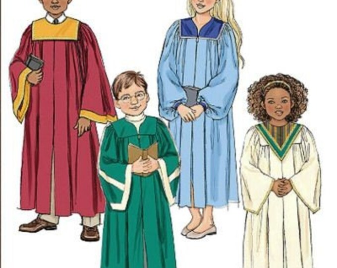 CHOIR ROBE Sewing Pattern - Child Graduation Christmas Chorus ...