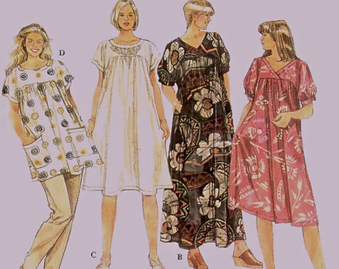 PLUS SIZE Muumuu Dress Tunic Sewing Pattern - Hawaiian Moomoo - 4 Sizes ...