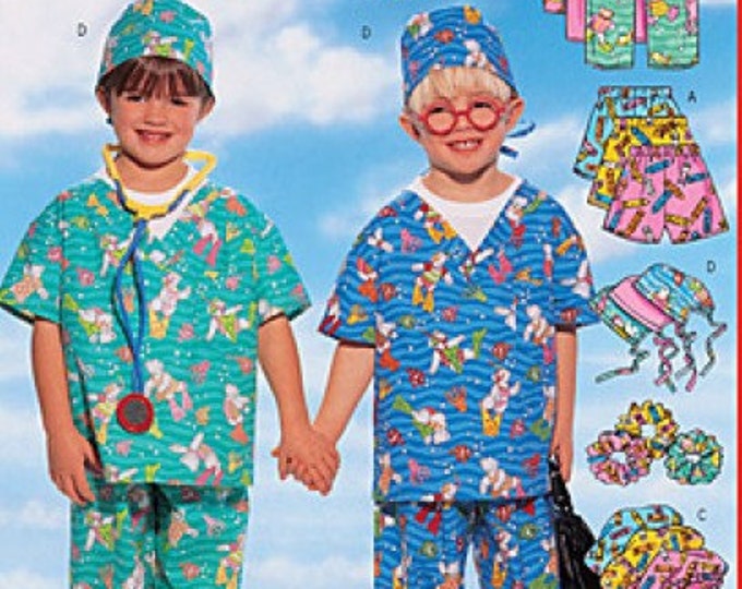 CHILD SCRUBS Sewing Pattern - Pajamas Costume Play Scrub - Butterick ...