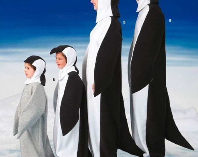 PENGUIN FAMILY Costume Pattern Adult & Child Penguins Halloween ...