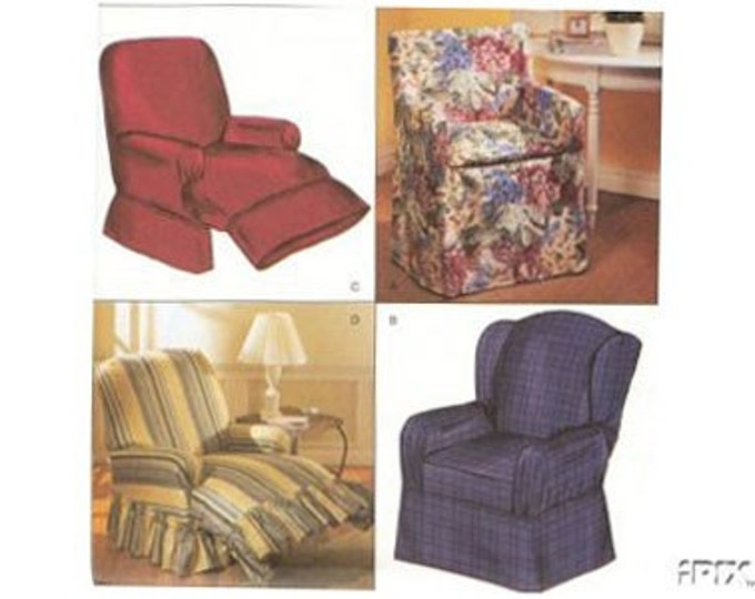 RECLINER Slipcover Sewing Pattern - Recliner Wingback Directors Chair ...