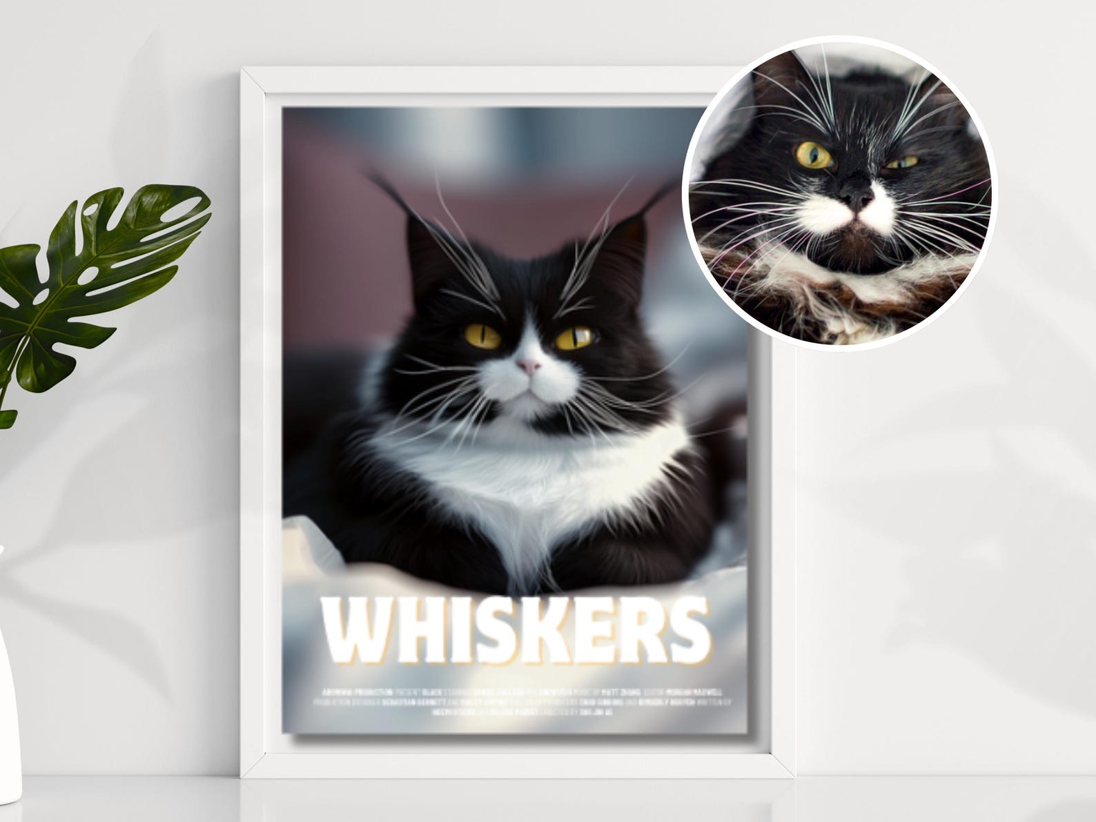 Custom Cartoon Pet Portrait | Custom Cat Cartoon Wall Art | Digital Pet ...
