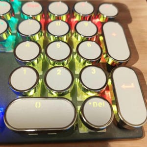 Keyboard Key Caps Set Classic Typewriter Style 104 Keycaps for Working ...