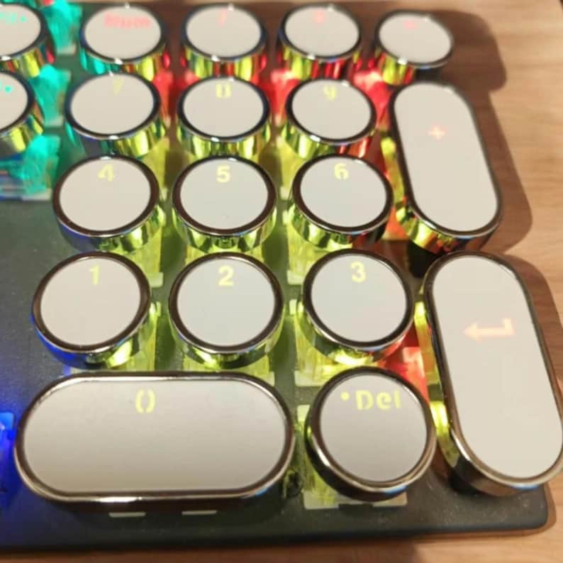 Keyboard Key Caps Set Classic Typewriter Style 104 Keycaps for Working ...