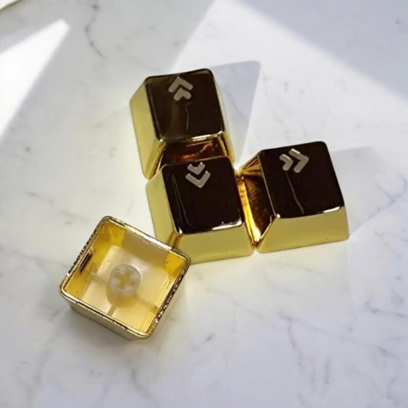 8 Golden Keyboard Keys for Games and Shooter Game Players for Luxury ...