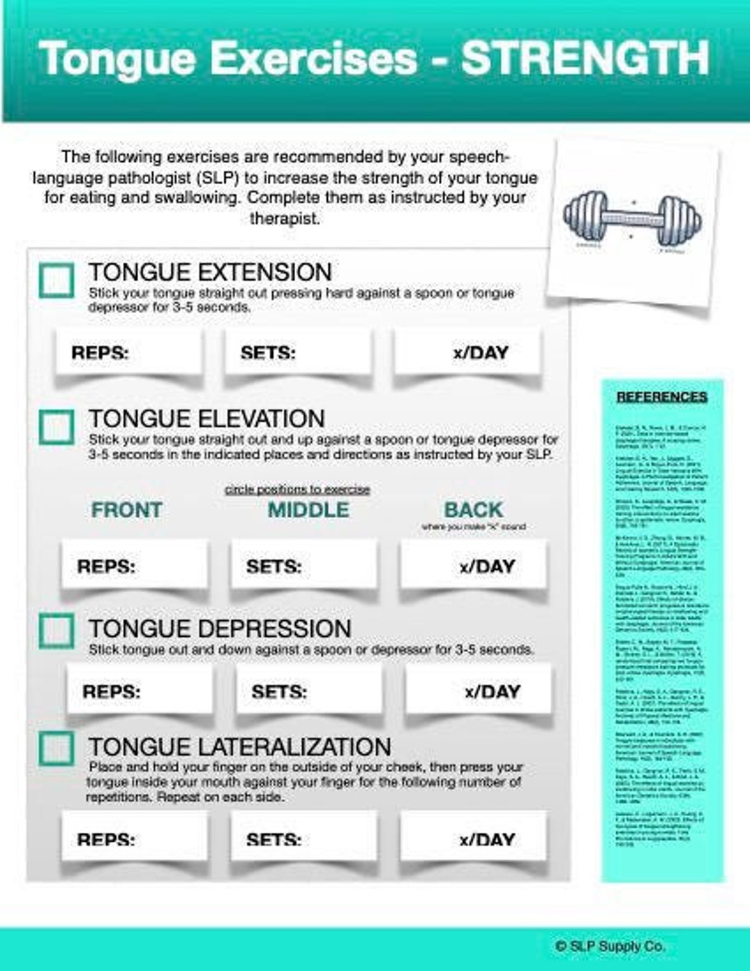 Lingual Exercises STRENGTH - Etsy