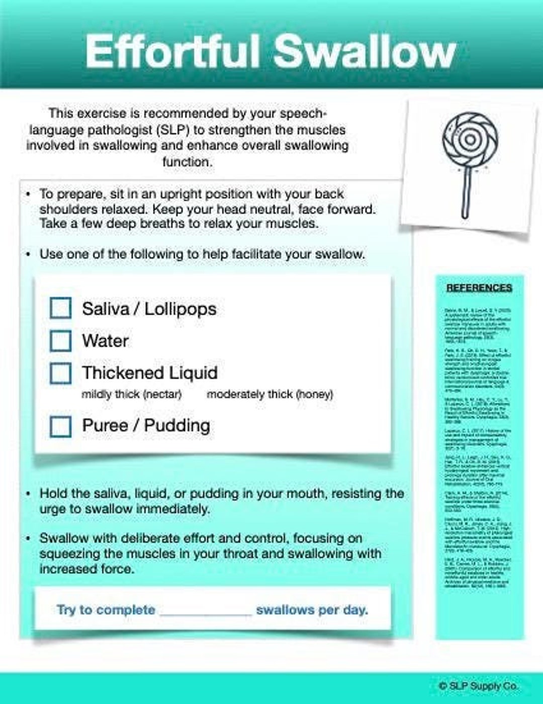 Effortful Swallow - Etsy