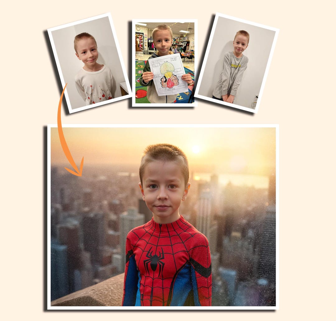 Custom Spider-man Portrait | Superhero Digital Art | Personalized Kids ...