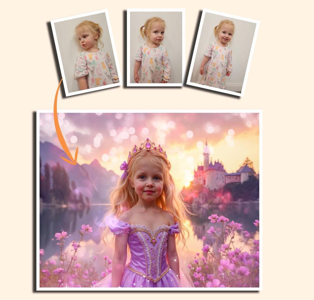 Custom Rapunzel Princess Portrait: Personalized Fantasy Art (digital ...