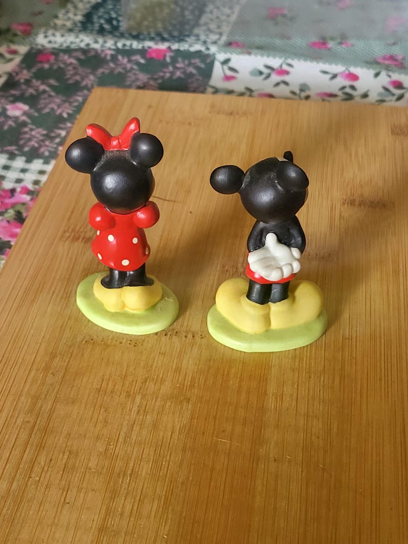 Mickey and Minnie Mouse Disney Ceramic Figurines. Vintage. Walt Disney ...