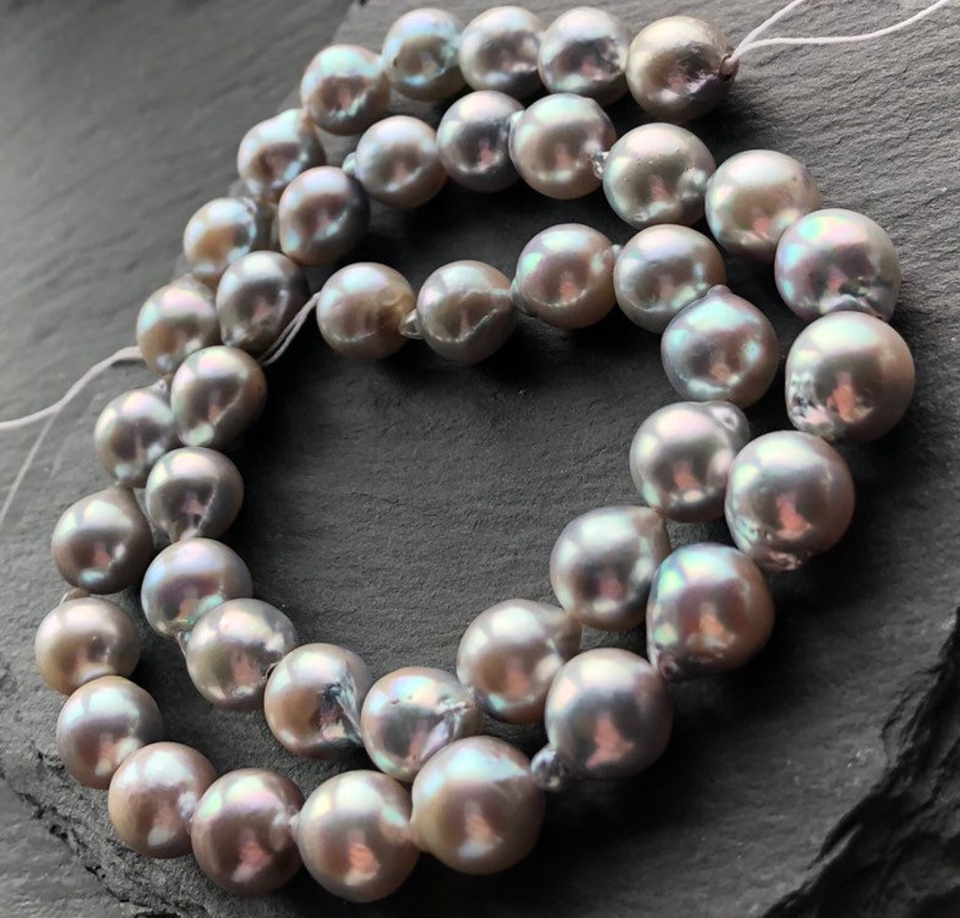 Baroque Silver Blue Saltwater Japanese Akoya Pearls - Choose Your ...