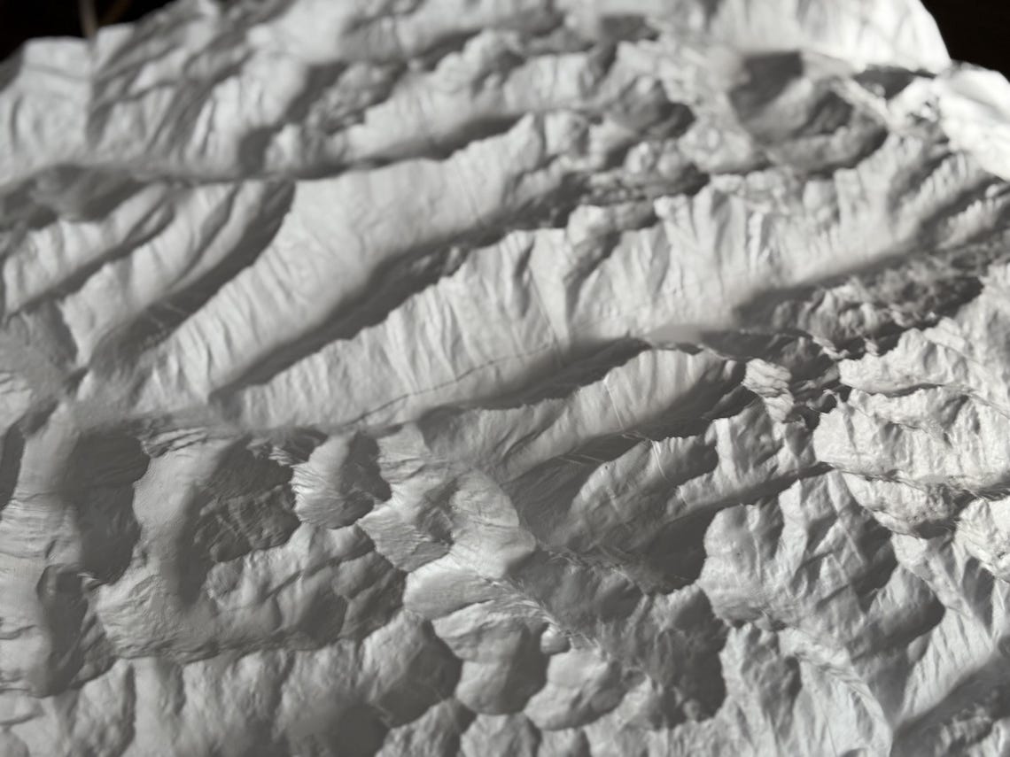 Large Custom 3D Topographic Map – 50x50 Cm Highly Detailed Terrain Map ...