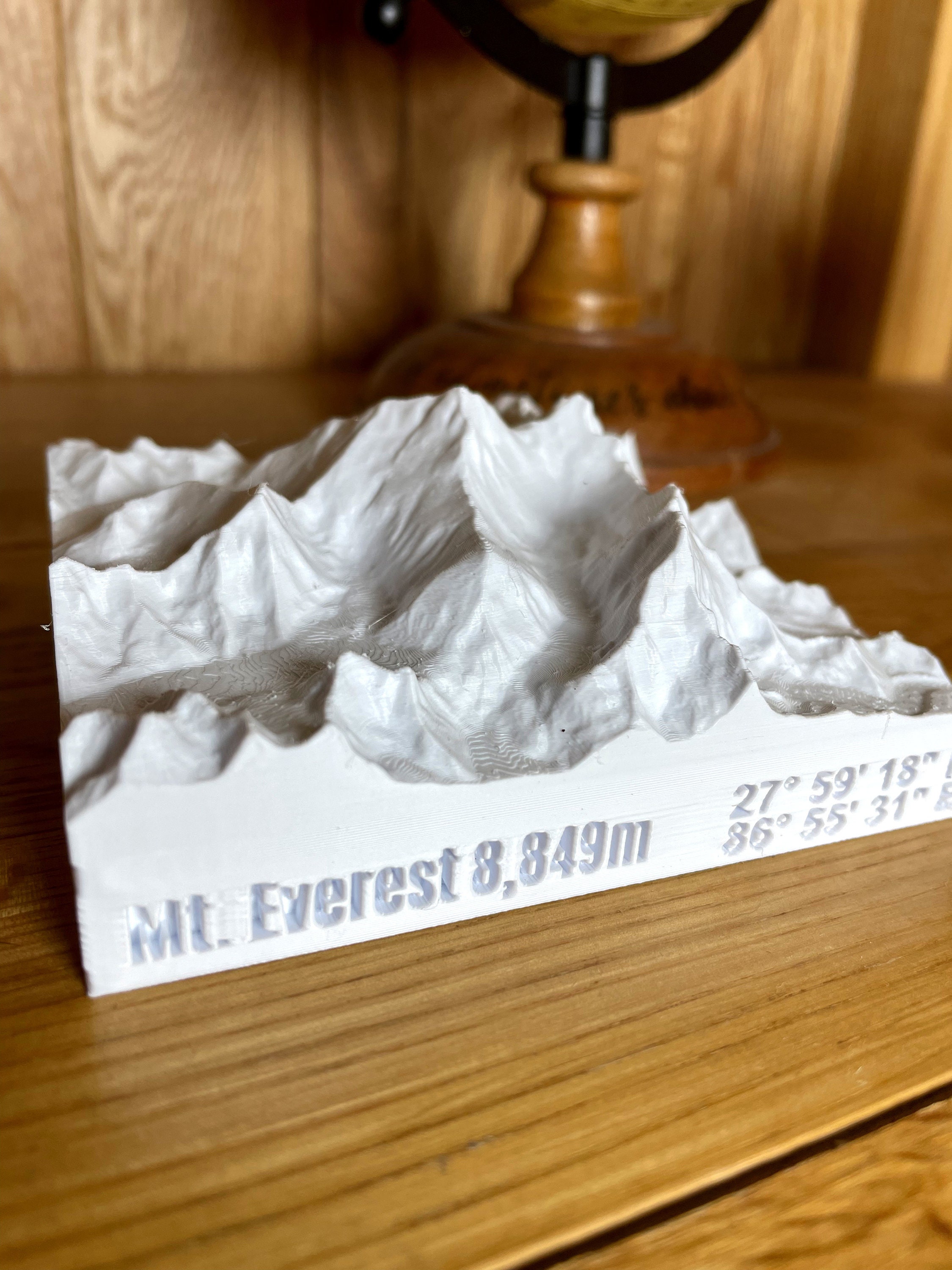 3D Printed Mount Everest Topographic Model: Mountain Home Decor - Etsy