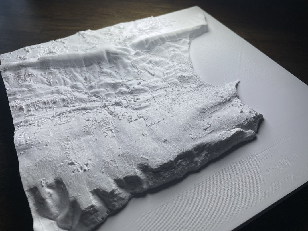 Custom 3D Printed Relief Map a 3D Model of the Terrain in Any Place ...