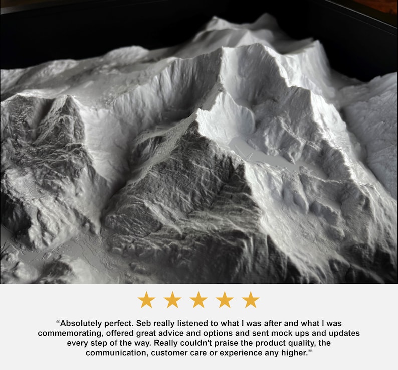 Custom 3D Printed Topographic Map – Capture Your Favourite Landscape in ...