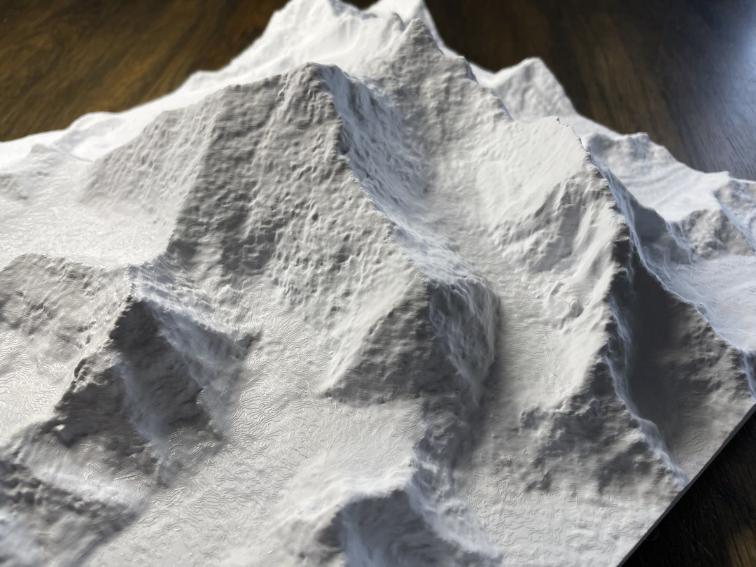 Mount Everest 3D Printed Topographic Model | Stunning Terrain Replica ...