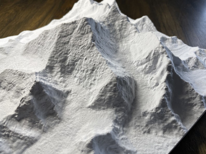 3D Printed Mount Everest Topographic Model: Mountain Home Decor - Etsy