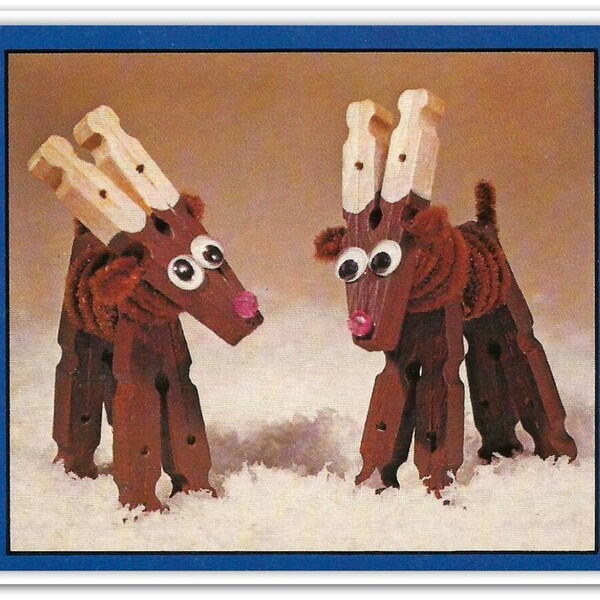 Clothespin Reindeer - Etsy