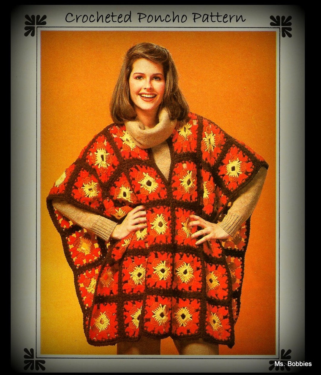 Ladies Crochet Poncho Pattern English 04127817 - Etsy
