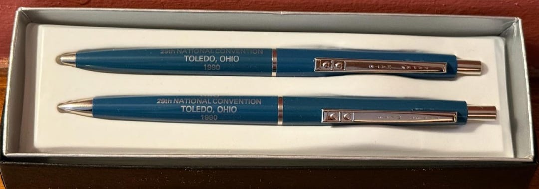 Vintage PAPER MATE Pen Mechanical Pencil Matching Set GBU 29th National ...