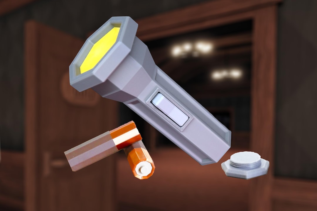 Roblox Doors Inspired Flashlight With Clicking Switch and Batteries ...