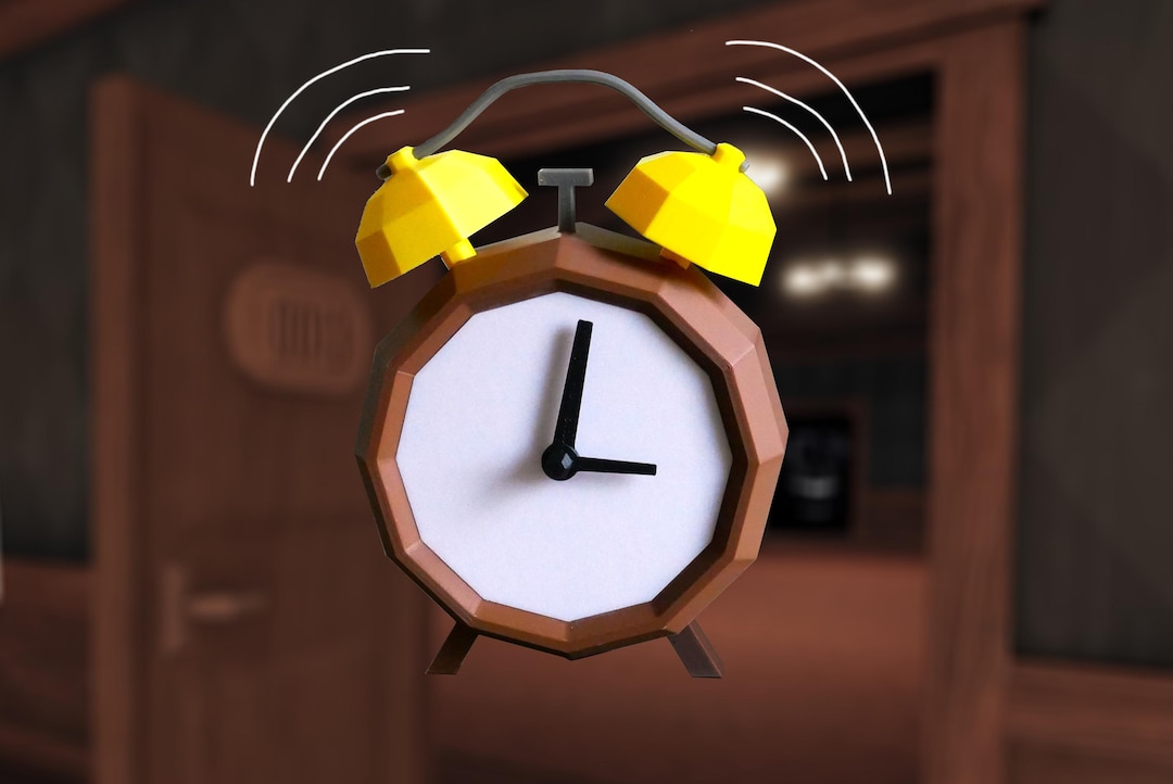 Clock With Wind up Ringer - Roblox Doors Inspired for Pretend Play - Etsy
