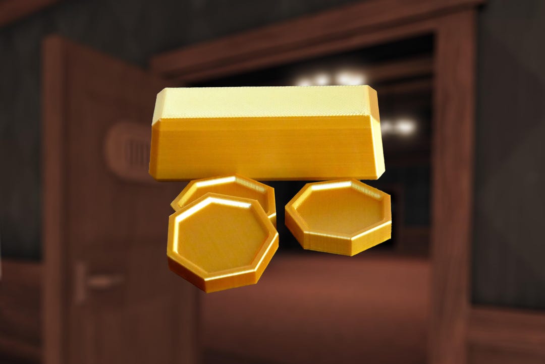 Gold Coins and Bar - Roblox Doors Inspired - Pretend Play - Etsy