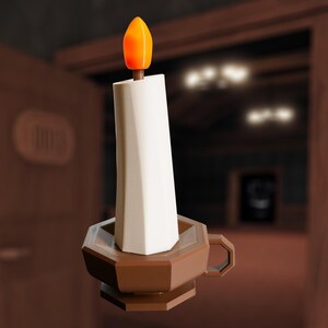 Candle With LED Flickering Flame - Roblox Doors Inspired - Pretend Play ...