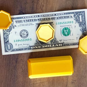 Gold Coins and Bar - Roblox Doors Inspired - Pretend Play - Etsy