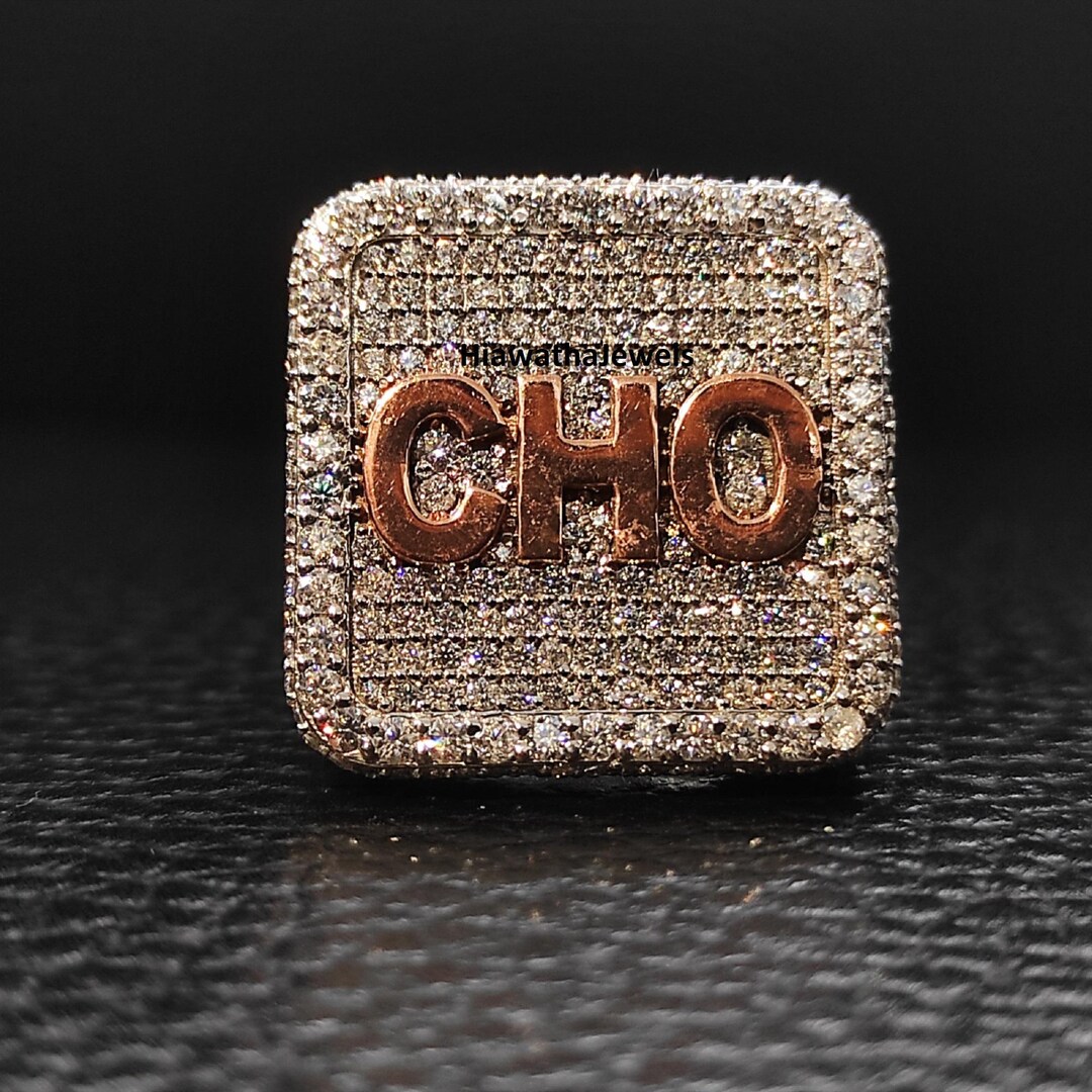 Custom Letter Name Ring Gift Ring Pinky Ring Moissanite Diamond Ring ...