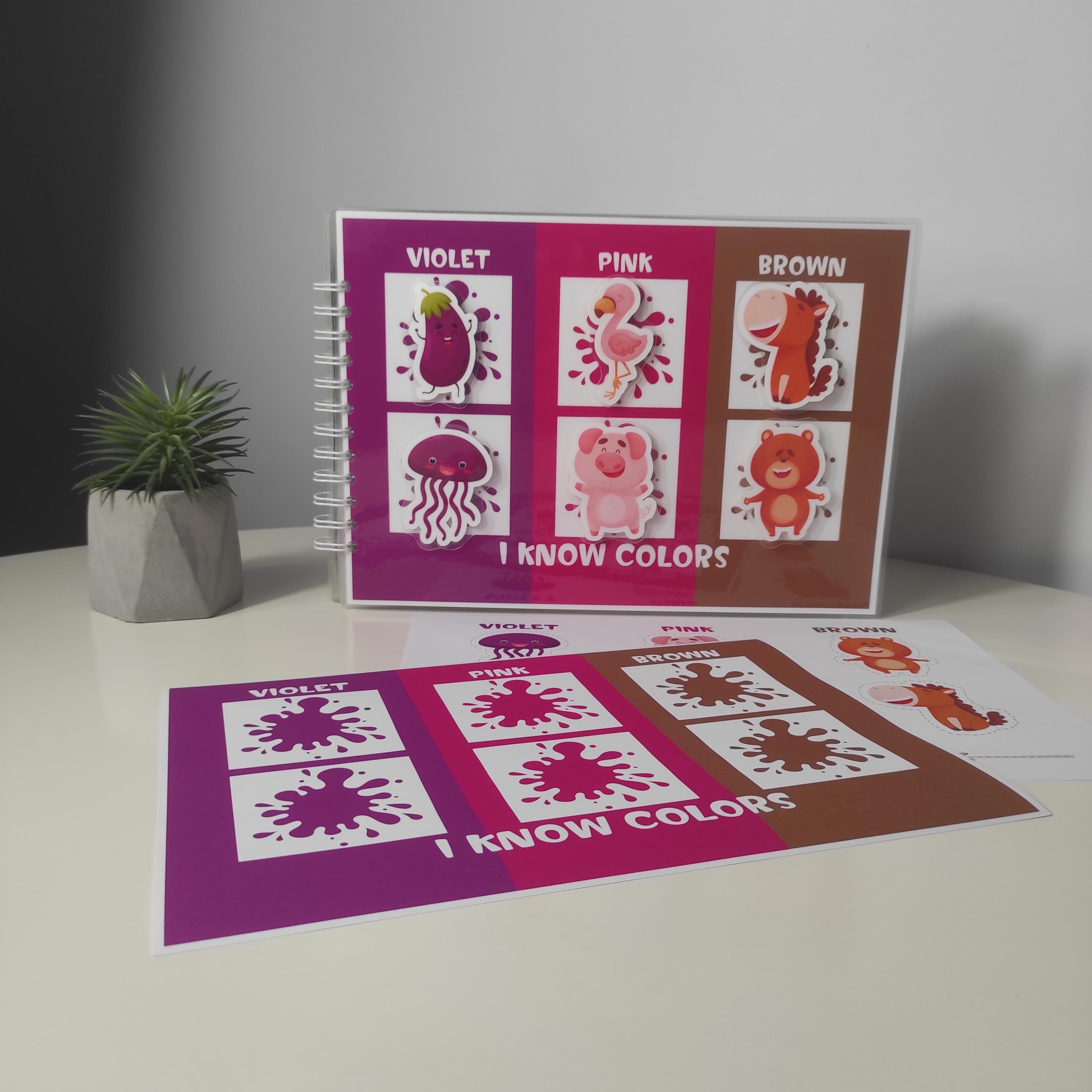 Color Learning Printable Sheets for Kids - Red Yellow Pink Orange Blue ...