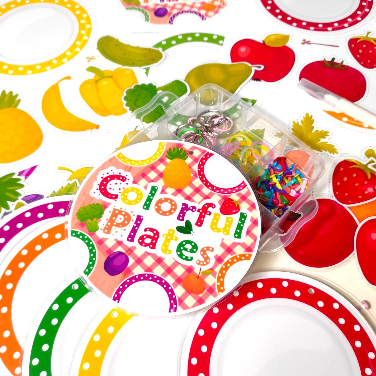 Kindergarten Worksheets Printable - Colorful Plates. Sorting Games ...