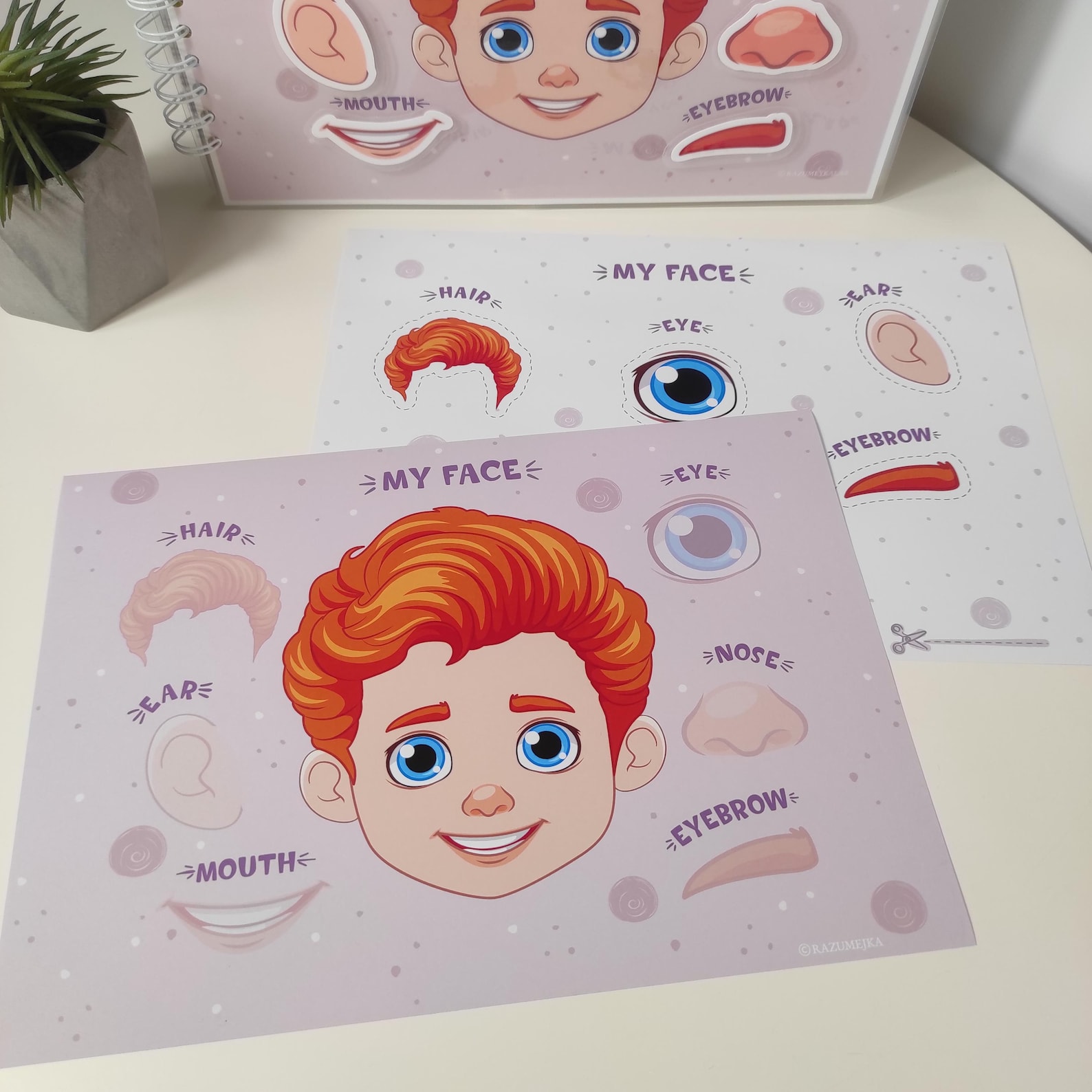 Montessori Activity for Toddlers & Preschoolers - My Face. Educational ...