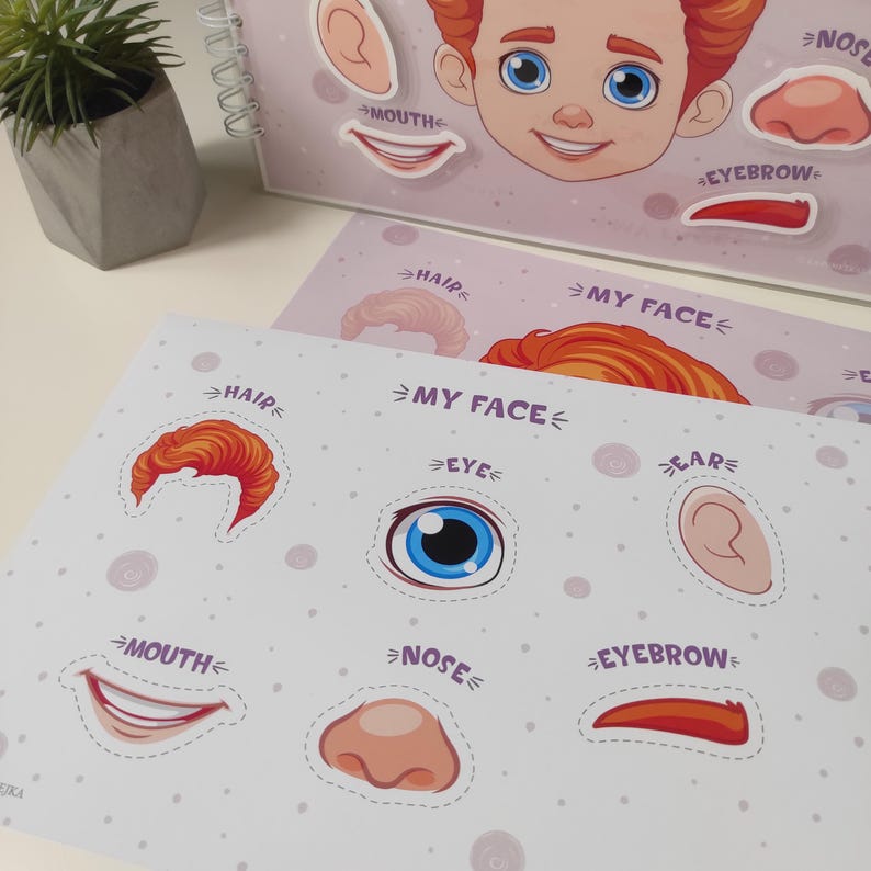 Montessori Activity for Toddlers & Preschoolers - My Face. Educational ...