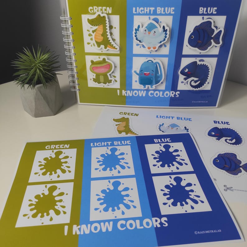 Color Learning Printable Sheets for Kids - Red Yellow Pink Orange Blue ...